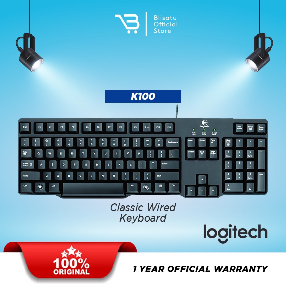 Logitech K100 PS2 Classic Wired Keyboard | Shopee Malaysia