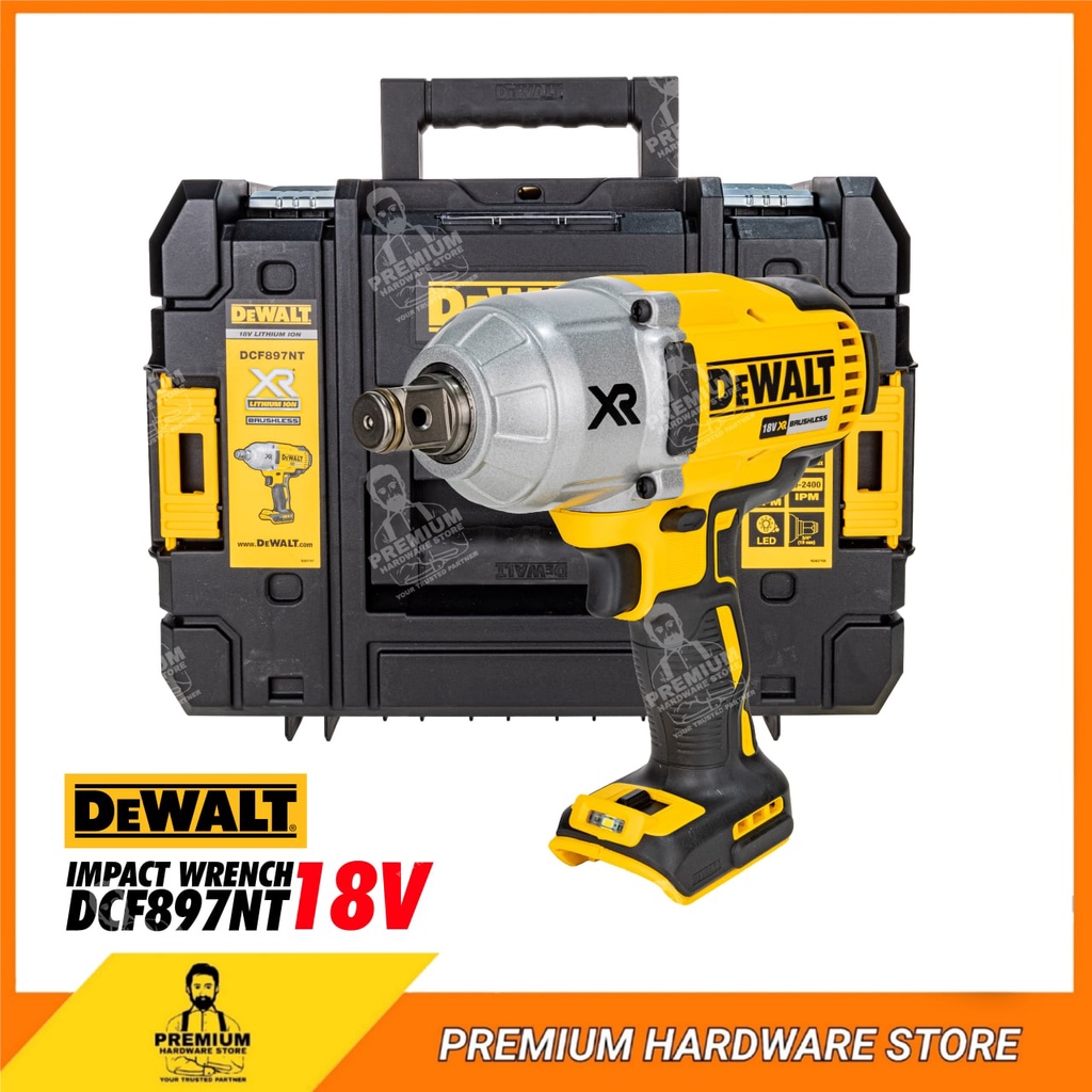 DEWALT Cordless Impact Wrench DCF897NT Electric Battery Spanner Wrench ...