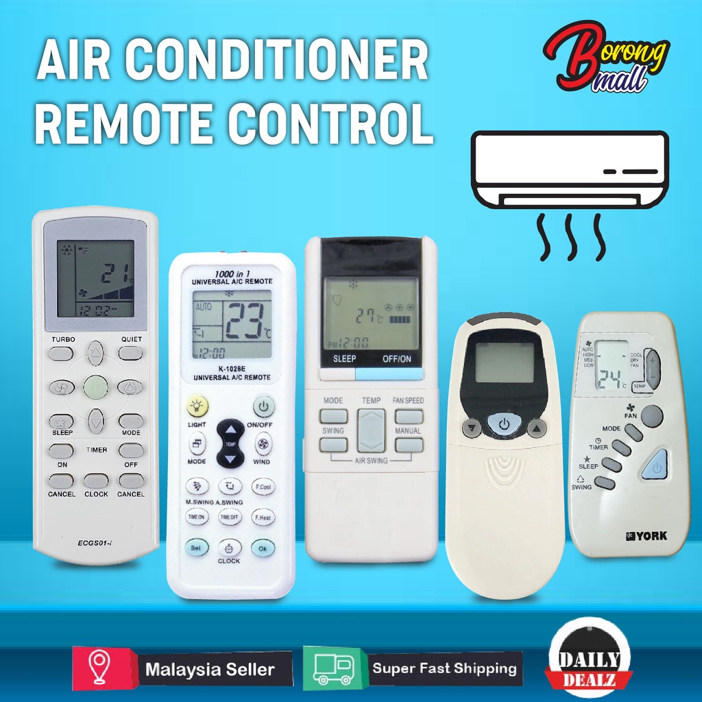 Universal Remote Control Air Conditioner / Alat Kawalan Jauh Penghawa ...
