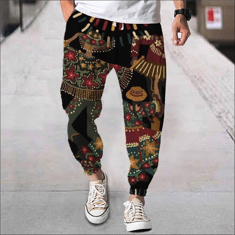 Men's Designer Stylish Jogger Sweatpants Trousers 3D Print Drawstring ...