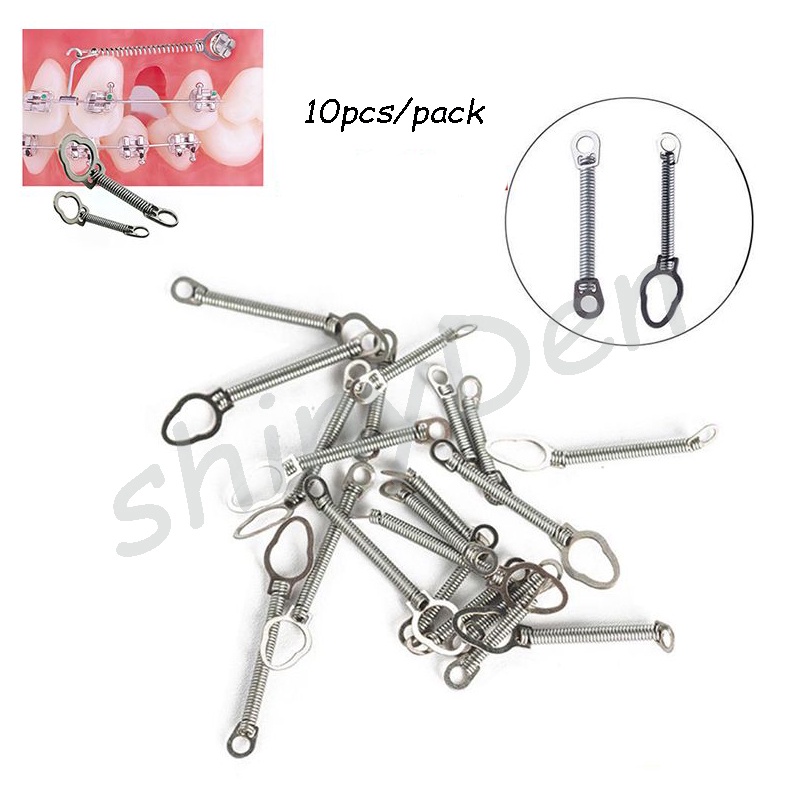 10pcs Dental Orthodontic NiTi Closed Coil Spring 6mm one big eyelet ...