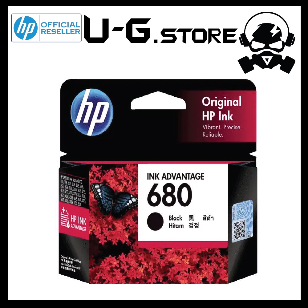 HP 680 Black Ink Cartridge 100% ORIGINAL for printer HP DeskJet Ink ...
