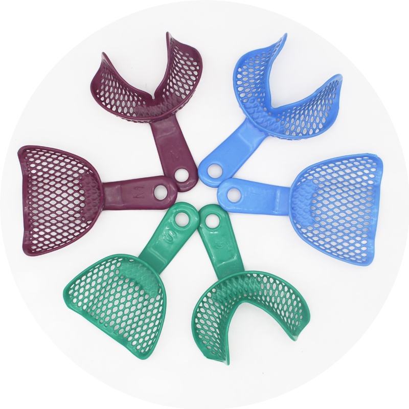 Dental Plastic-Steel Metal Edentulous Jaws Impression Tray | Shopee ...
