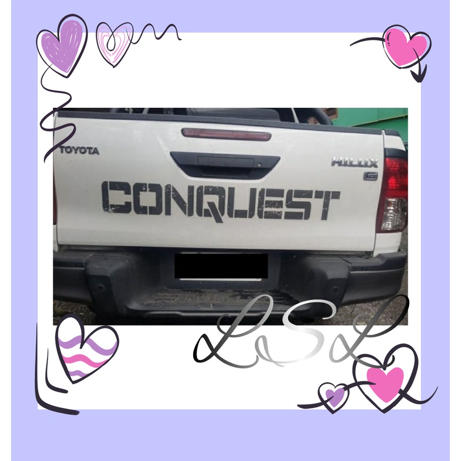 Toyota Hilux Conquest Tailgate Cutout Sticker | Shopee Malaysia