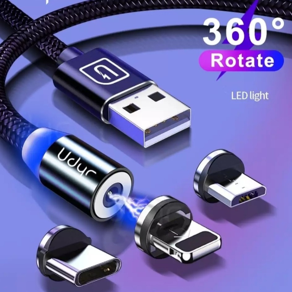 1/2Meter X-Cable 3A Fast Charge All-In-One 360 Metal Magnetic Cable ...