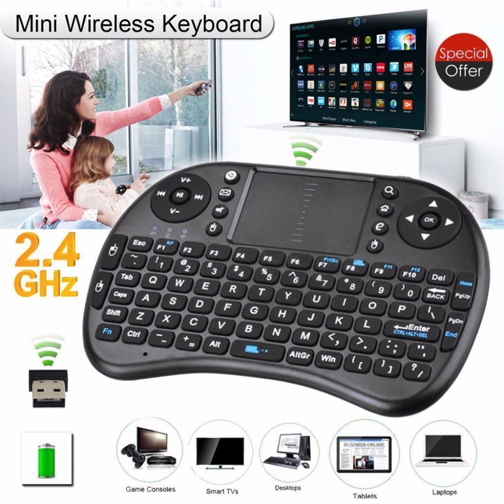 Mini Wireless Keyboard with Touchpad Function for EVPAD, LONG TV GLOBAL ...