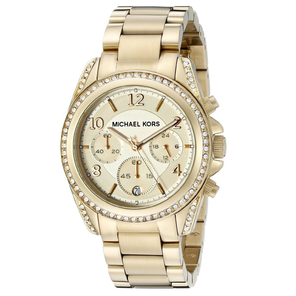 (100% Original) MICHAEL KORS MK5166 Chronograph Gold-Tone Stainless ...