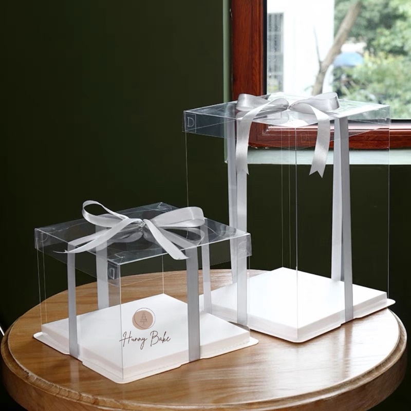 Transparent Cake Box 6/8/10 Gift Box Flower Decoration Box (Without ...