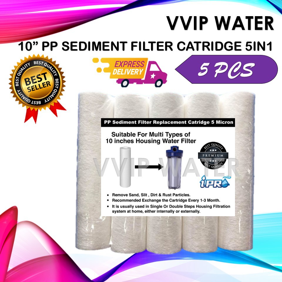 iPRO PP SEDIMENT Water Filter Replacement Catridge 5pcs( 10" ) | Shopee ...