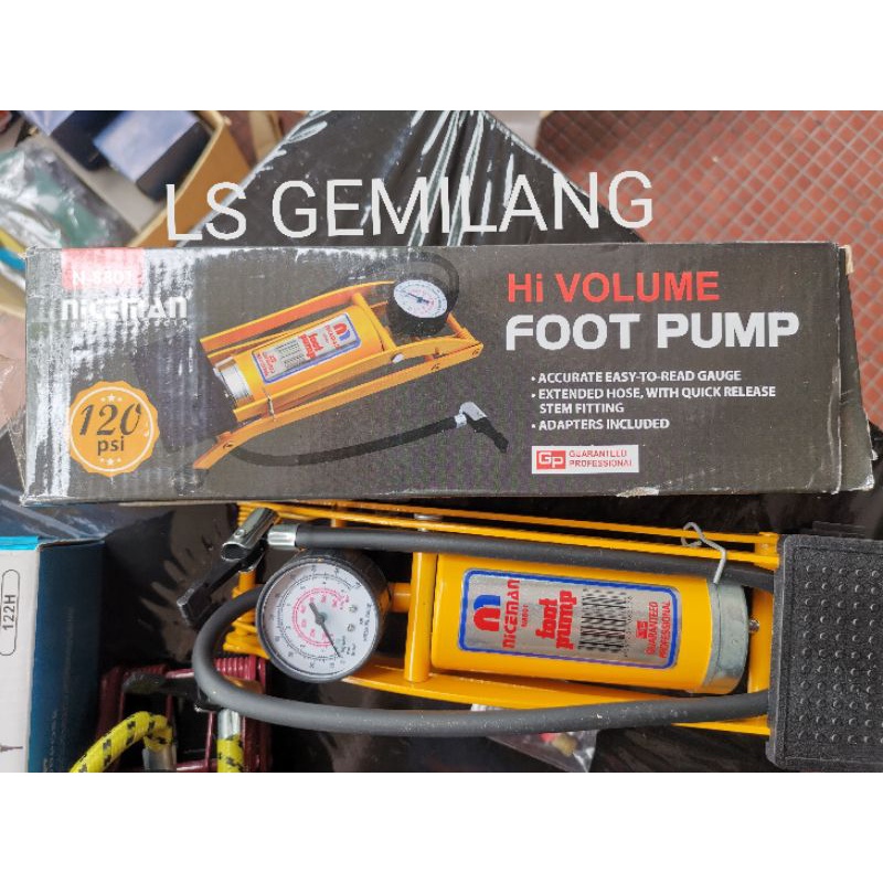 LS GEMILANG GCE NICEMAN Single Barrel Air Foot Pump Bicycle Motor Ball ...