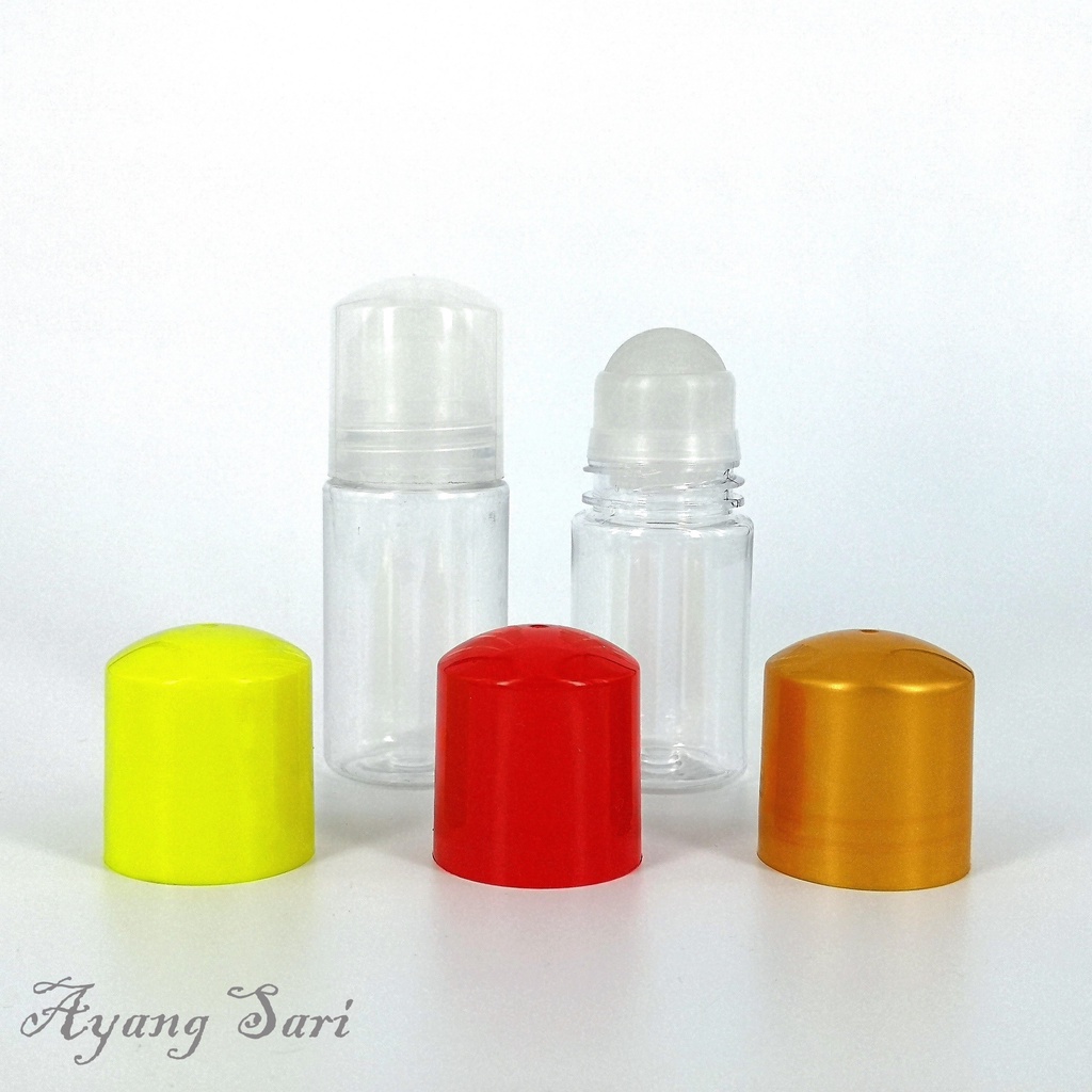 Clear Round Cap Seperate Deodorant Plastic Bottle 40/60ML/Botol Minyak ...