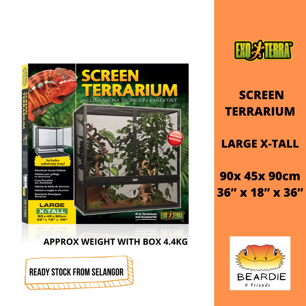 SCREEN TERRARIUM / ALUMINIUM SCREEN HABITAT LARGE/XTALL (PT2679 ...