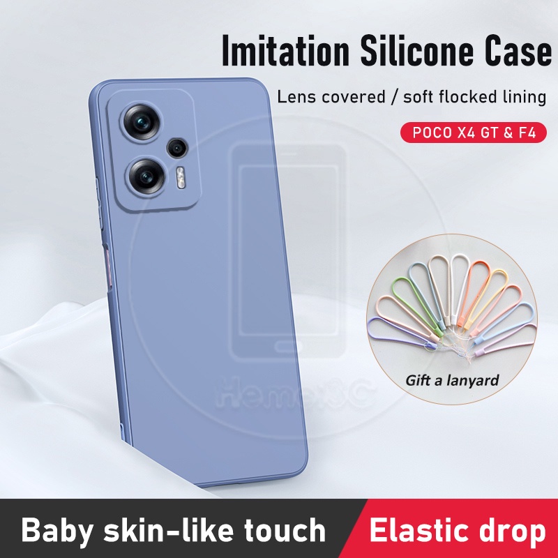 Xiaomi Poco X4 GT F4 PocoF4 PocoX4GT Casing Square Side Soft TPU Phone ...