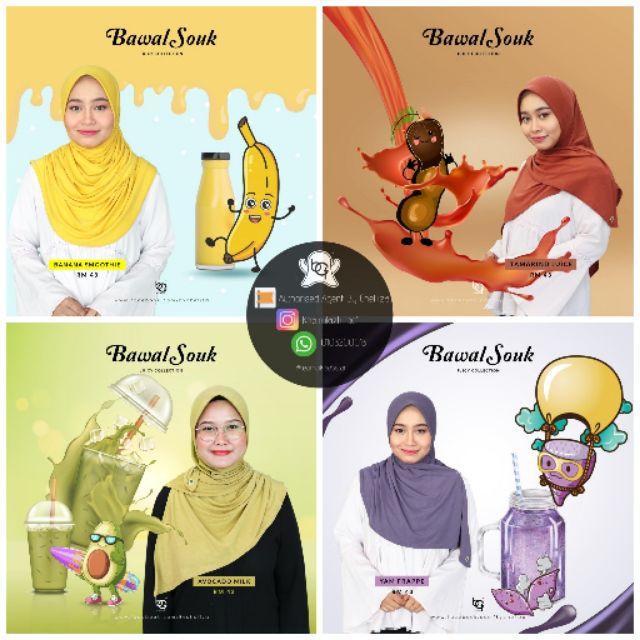 👻 Tudung Hantu 👻 The Souk Bawal By CheFiza Free Size Original BCF Hijab ...