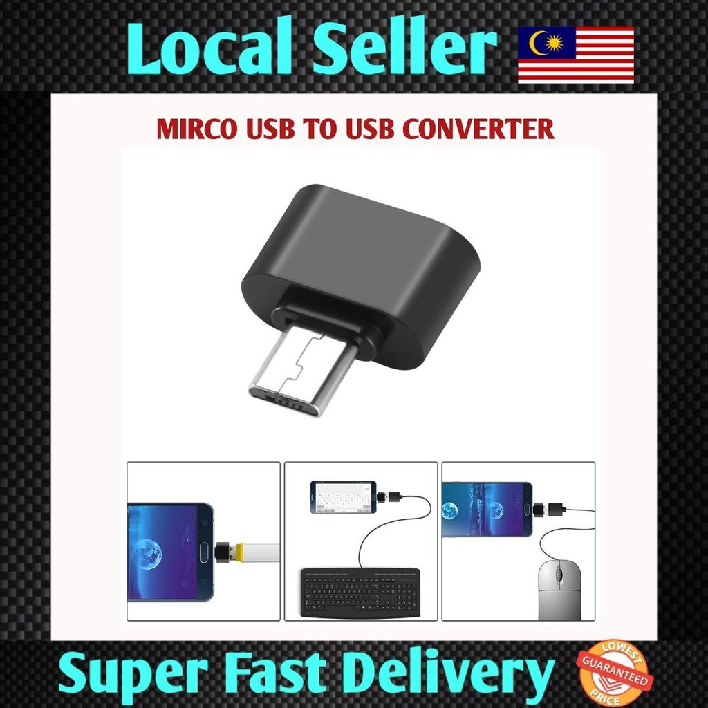 🔥Local Seller🔥 OTG Micro USB To USB 2.0 Female Converter Adapter Smart ...