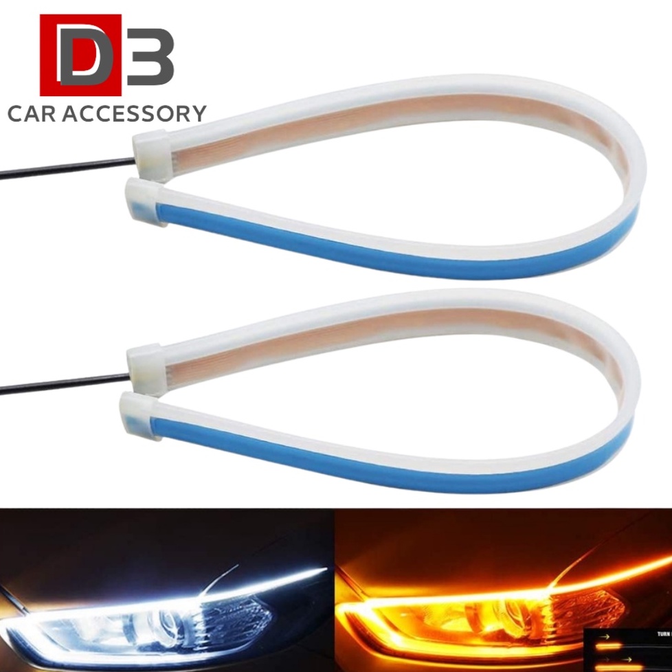 LED Car Light Motorcycle Light 45/60cm LED Strip 2PCS Ultra Thin Car ...