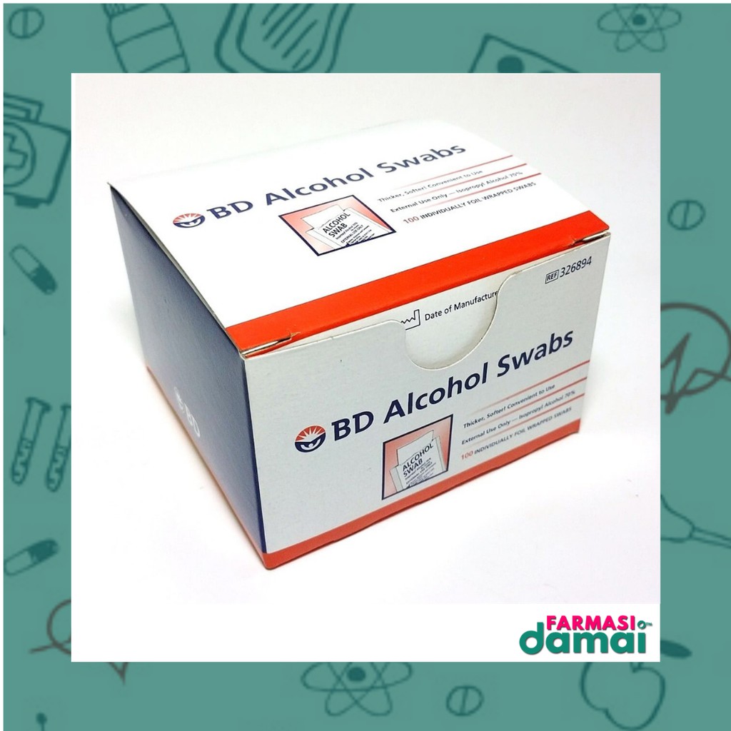 BD ALCOHOL SWABS 100S (THICKER & SOFTER THAN MANY OTHER SWABS) | Shopee ...
