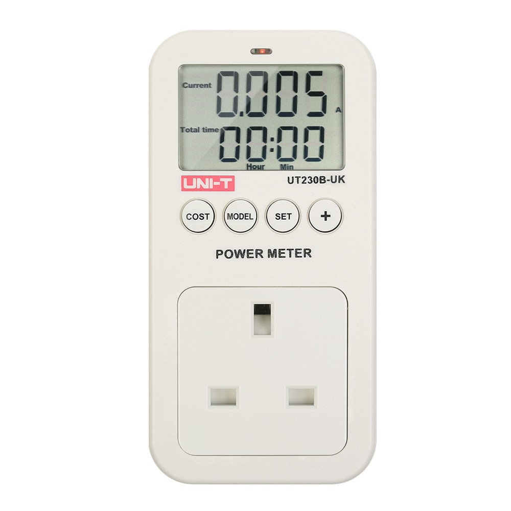 UNI-T UT230B Plug-in LCD Power Meter Wattmeter Frequency Cost Energy ...
