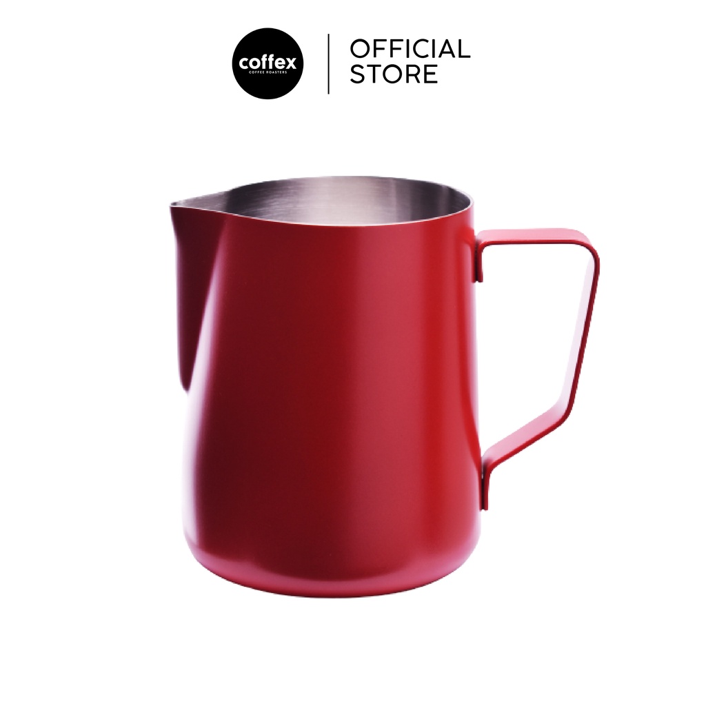 JoeFrex - Red Steaming & Frothing Milk Pitcher Stainless (12oz 350ml ...