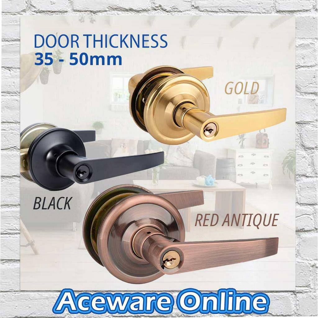 202 203 TUBULAR CYLINDRICAL LEVER DOOR HANDLES LOCK SET 3 KEY ENTRANCE ...