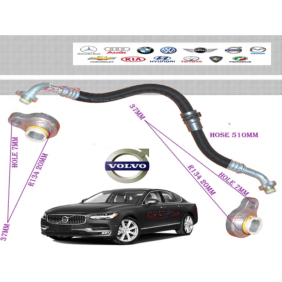 CAR AIRCOND HOSE VOLVO S90 2014Y ( SUCTION HOSE ) | Shopee Malaysia