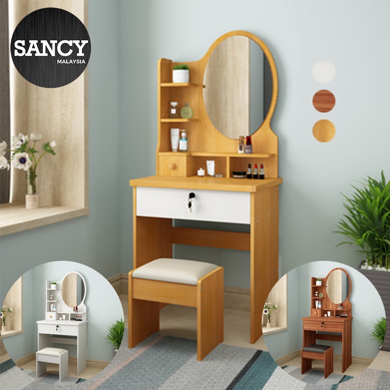 SANCY Multifunctional Mini Modern Dressing Table With Mirror With Multi ...