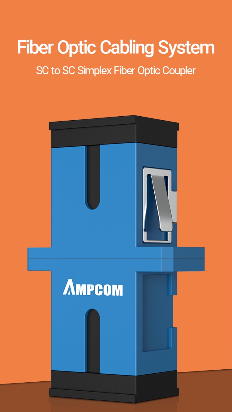 AMPCOM SC to SC Coupler Single Mode Fiber Optic Adapter Female to ...