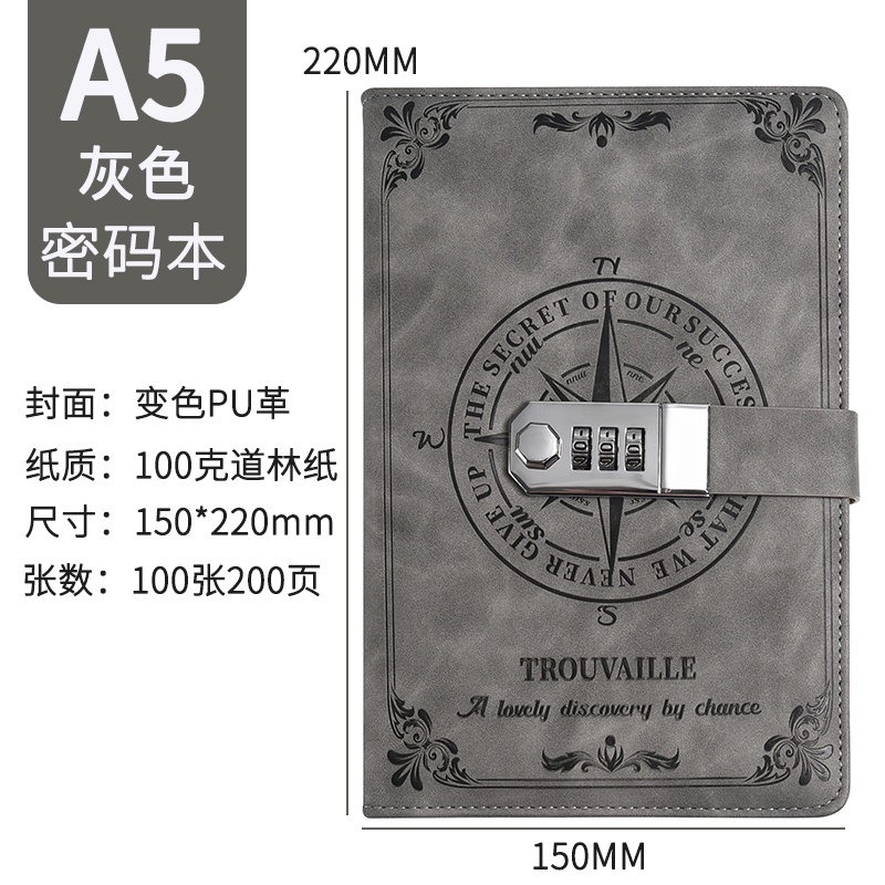 🎁Cipher book with lock diary girl secret pupil cipher notebook boy ...