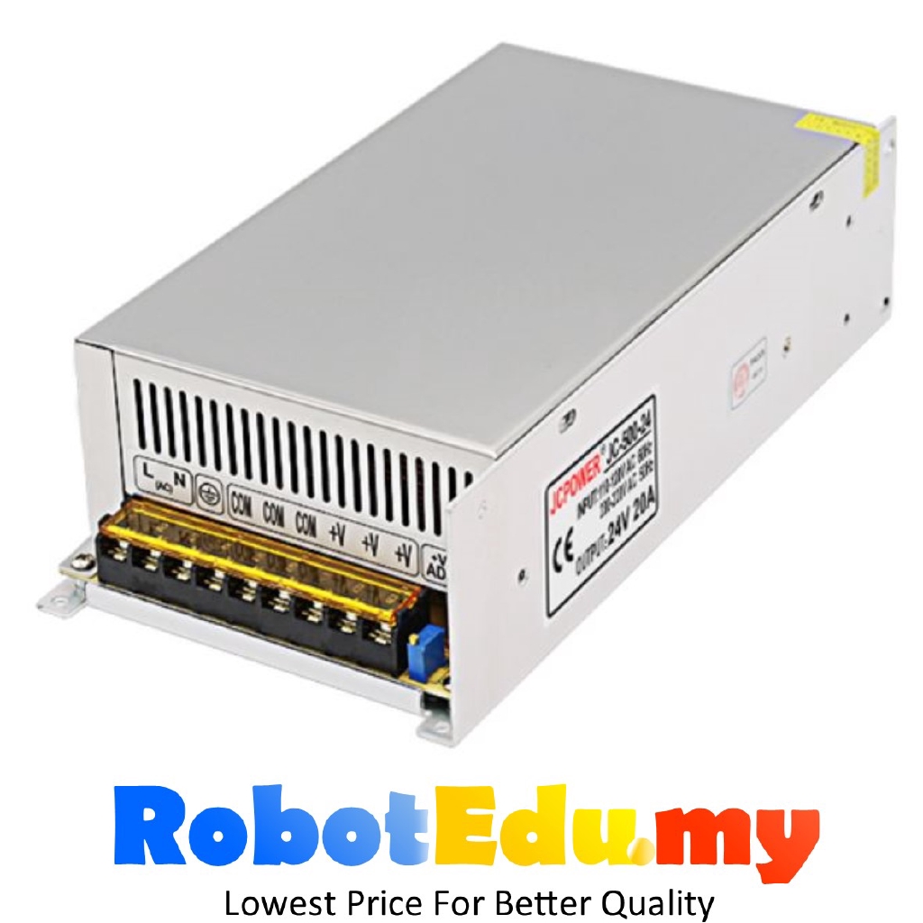 [PSU] 110- 240V AC to DC 500W 24V 20A CCTV Alarm LED Strip CNC Machine ...