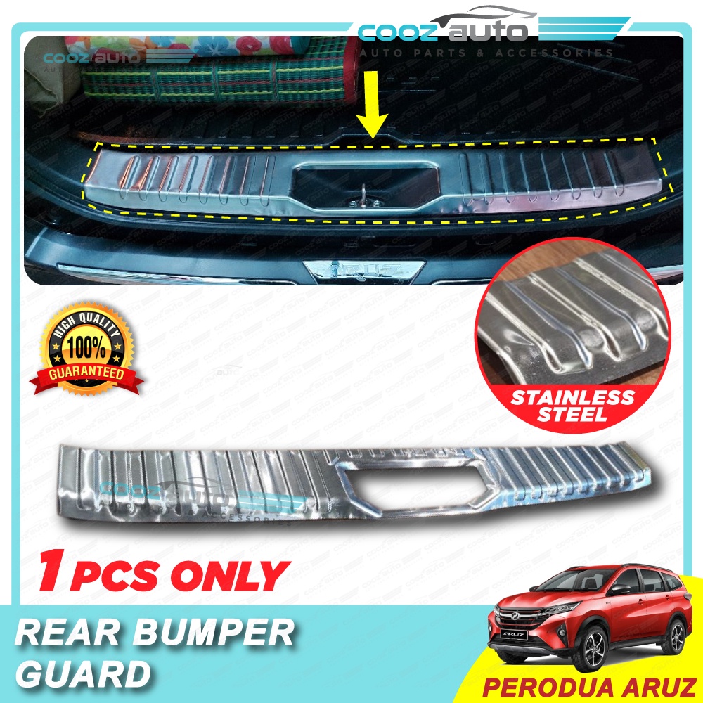 Perodua Aruz Stainless Steel Rear Inner Bumper Guard Trunk Lid ...