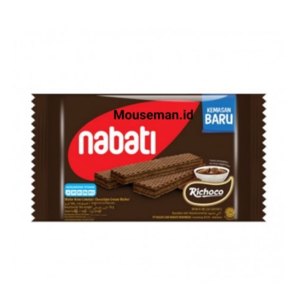 Richoco Nabati Chocolate Wafer Chocolate Chocolate Cream Flavor 50 grams | Shopee Malaysia