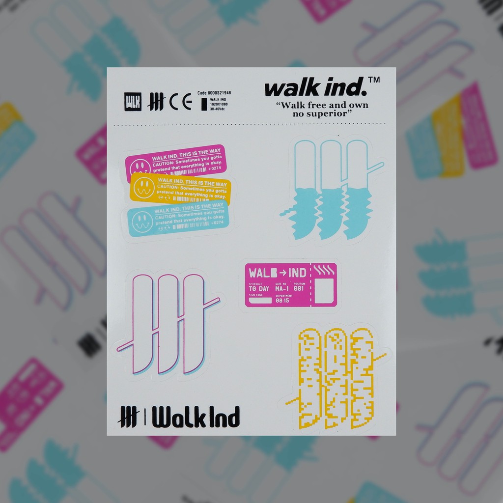 Walkin Sticker Pack Full Color | Shopee Malaysia