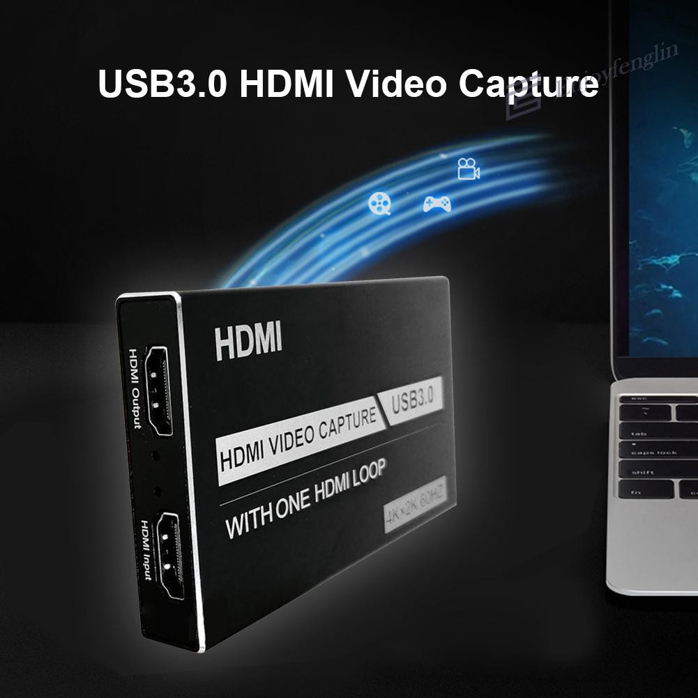 4K 60Hz HDMI To USB 3.0 Video Capture Card Grabber Loop Out For Live ...