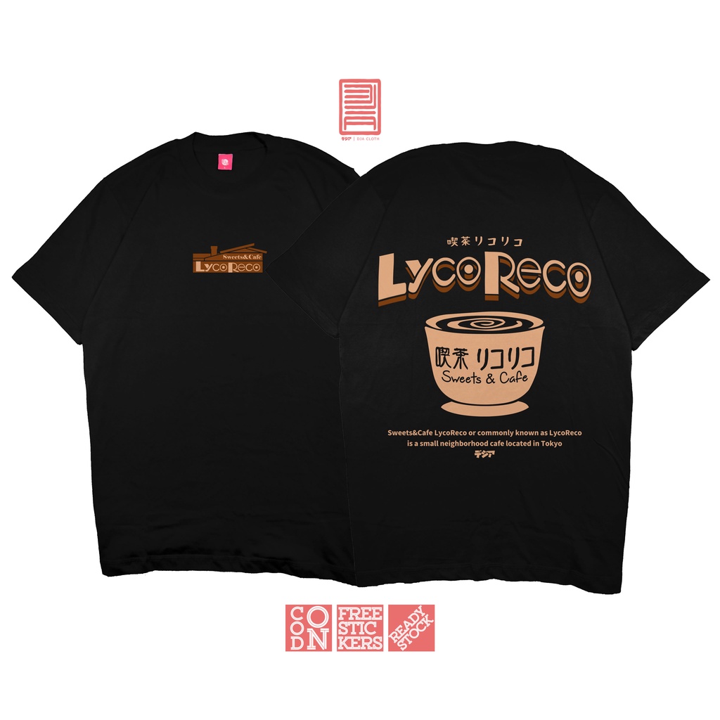 Kaos LYCORECO SWEETS AND CAFE LYCORIS RECOIL T-Shirt Anime Manga Baju ...