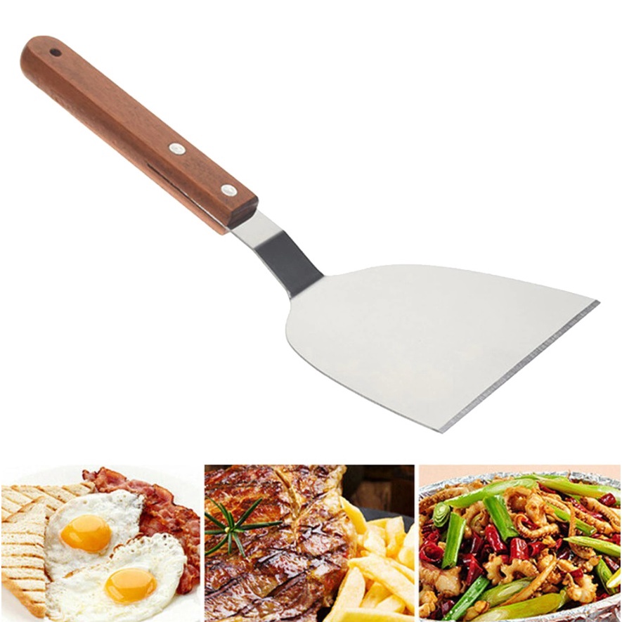 BBQ Spatula Hamburger Turner Stainless Steel Burger Cooking Utensils ...