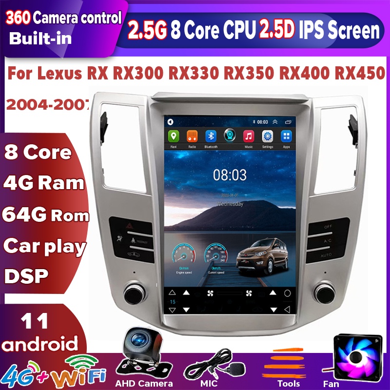 Android 8G128G 12.1 Inch Tesla Car Radio For Lexus RX RX300 RX330 RX350 ...