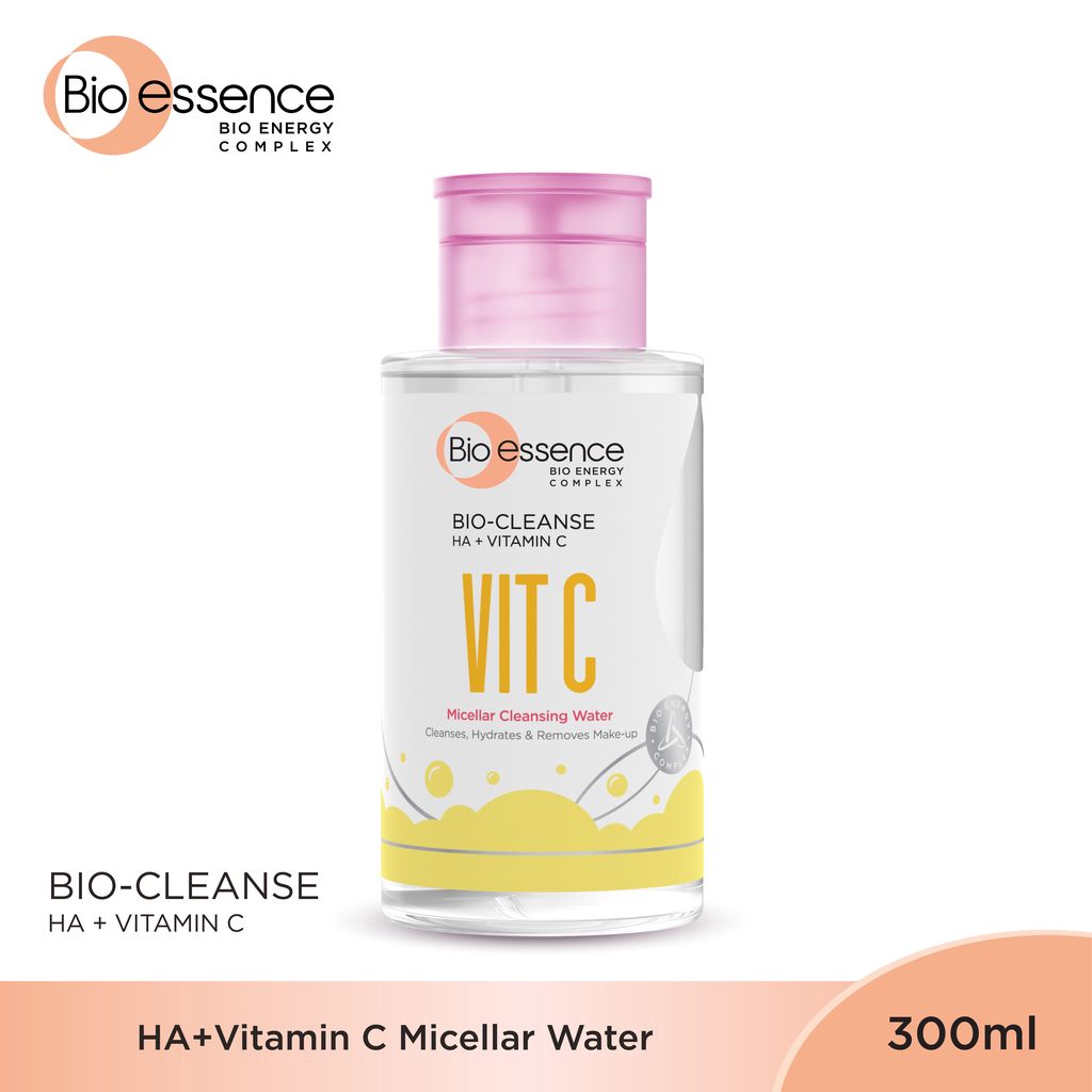 Bio-essence Bio-Cleanse HA + Vitamin C Micellar Cleansing Water 300ml ...