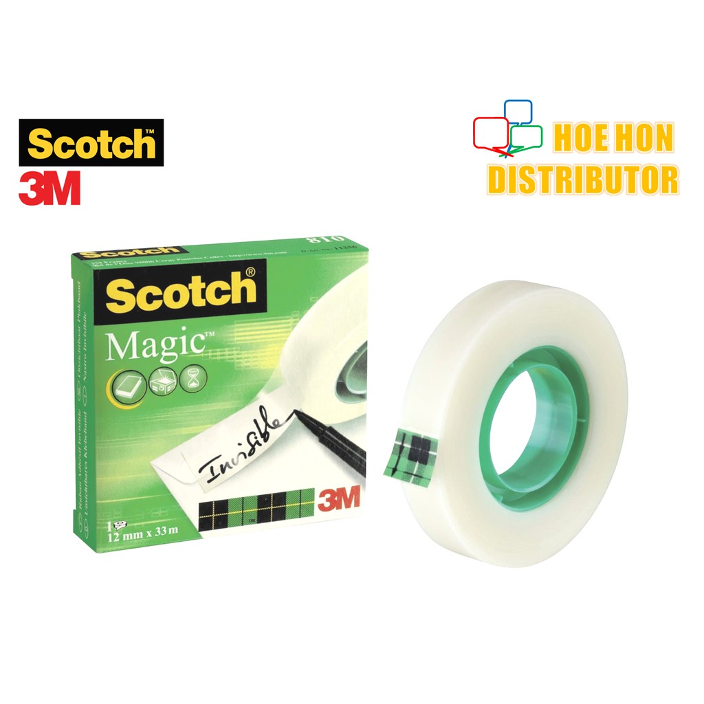 3M Scotch Magic / Invisible Tape 12mm x 32.9m (1/2 Inch x 36 Yard ...