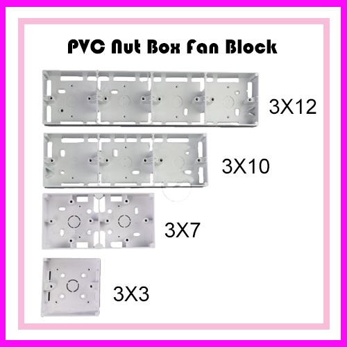 PVC NUT BOX 3X3 3X7 3X10 3X12 FAN BLOCK | Shopee Malaysia