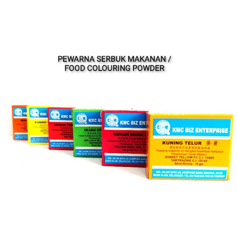 10g KMC Serbuk Pewarna Makanan / Food Colouring Powder [Halal] | Shopee ...