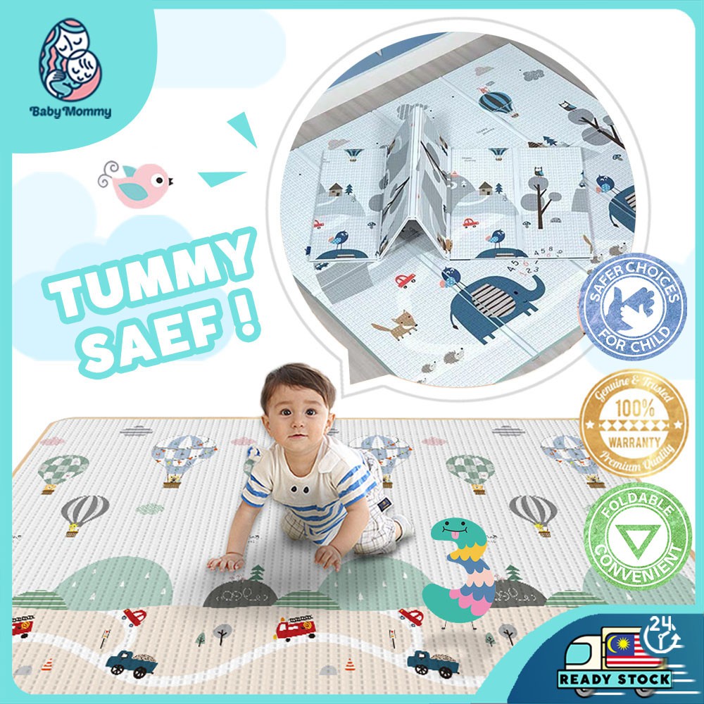 🇲🇾Ready Stock High Quality Foldable / Roll XPE Play Mat 180*200 1.5 CM & 2 CM Playing Crawling ...