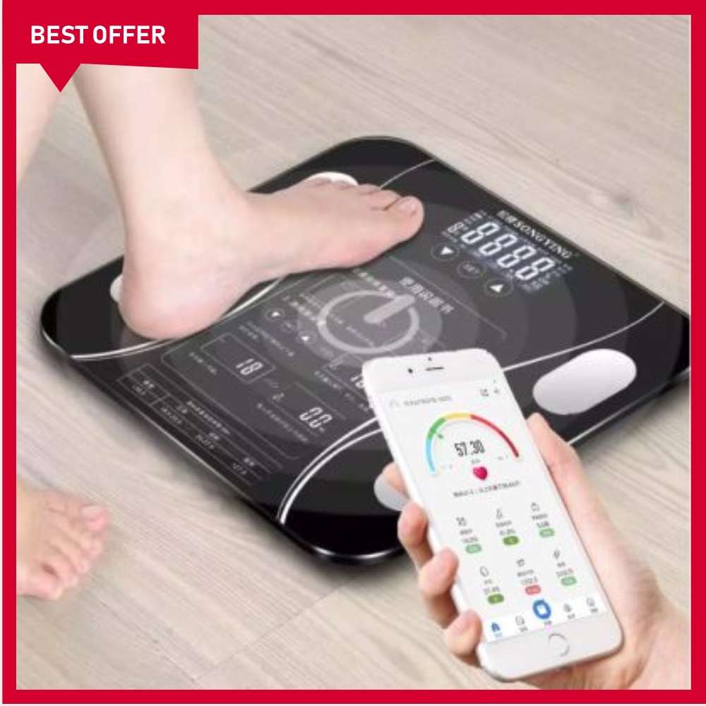 80 in 1 Smart Body Fat Analyser Digital Weight Scale Android iOS Weight ...