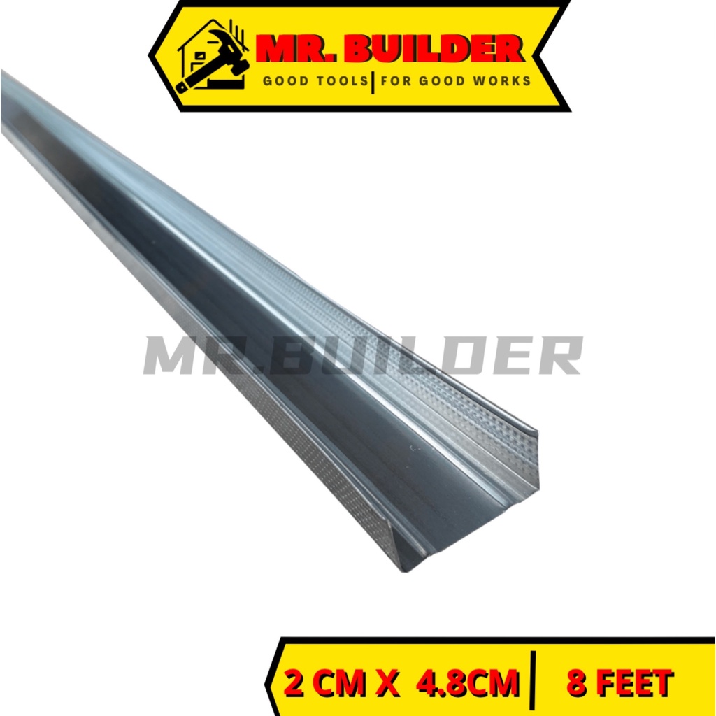 MR. BUILDER 0.30MM Metal Stud 1" x 1 7/8"x 8' Gypsum Board Partition ...