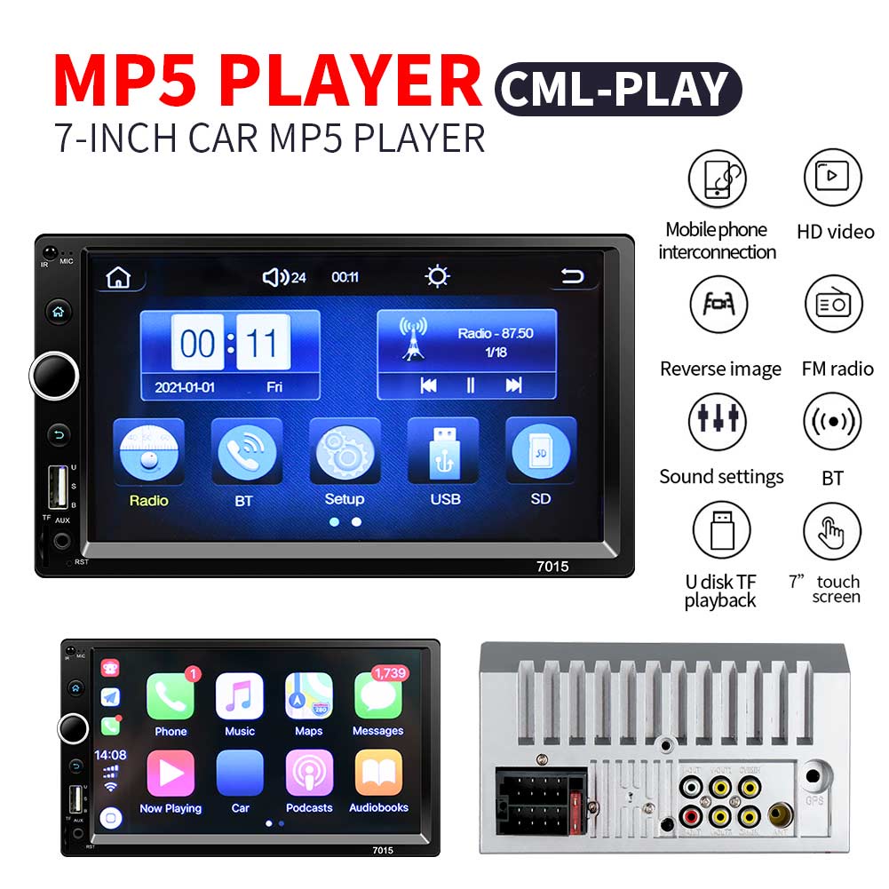 Mp5 Player Car Radio Kereta 7 Inch Car Multimedia MP5 Player 1080P HD ...