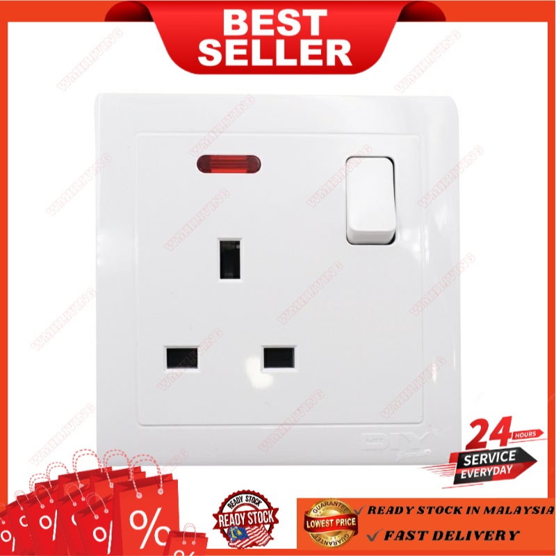 🔥READY STOCK🔥 Premium 1-Gang SP Switched Socket Outlet (8.5cm) | Shopee ...