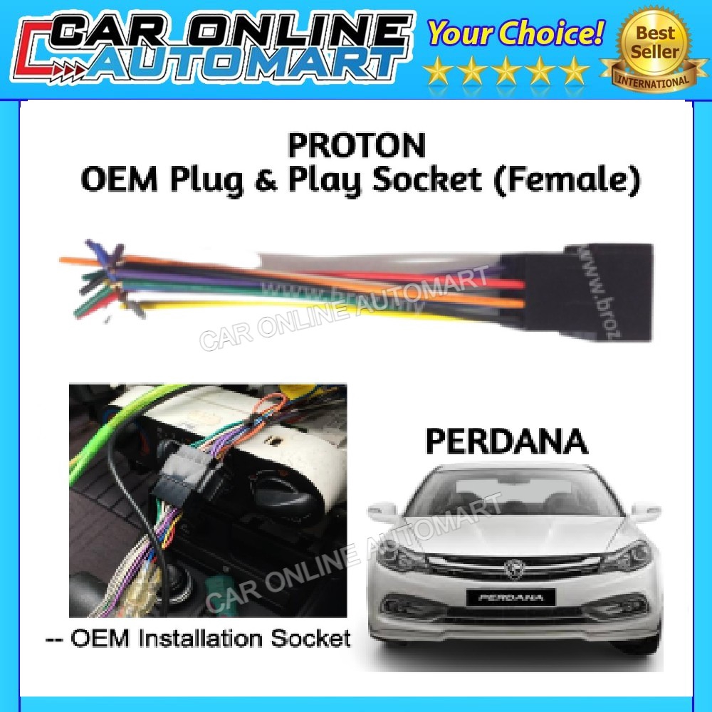 Proton Perdana OEM Plug and Play Socket Cable Player Socket | Shopee ...