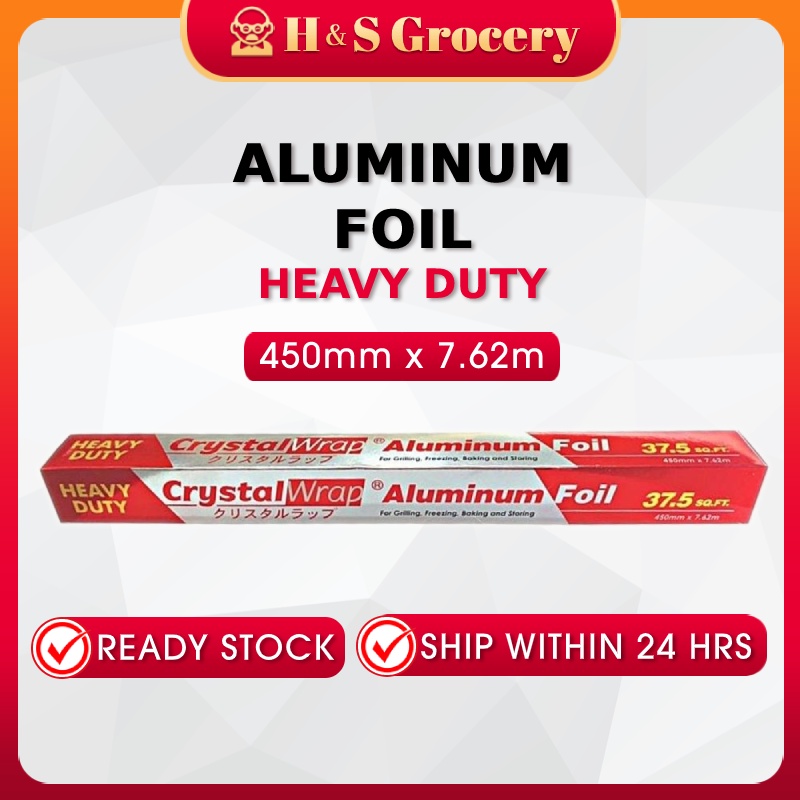 Crystal Wrap Heavy Duty Aluminium Aluminum Foil 450mm x 7.62m / 37.5 sq ...