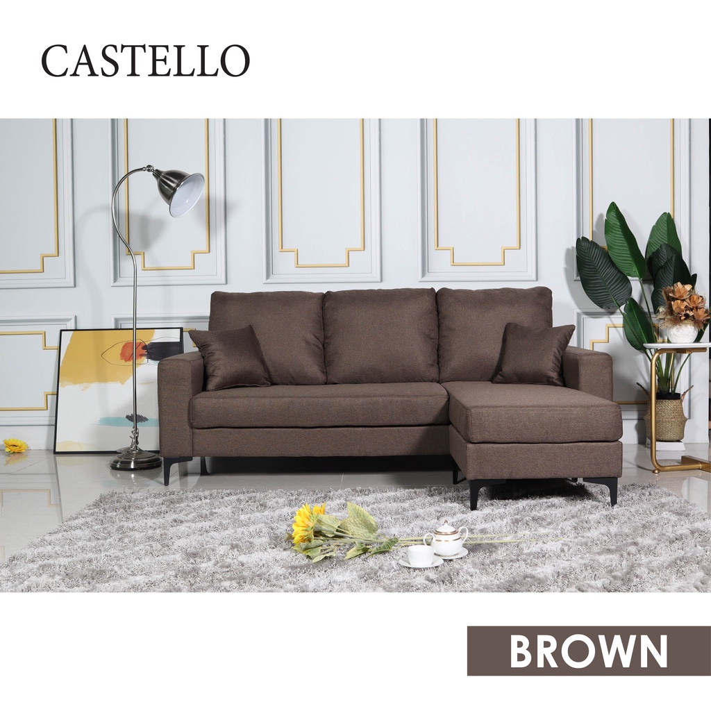 Castello Sofa Joey Collection: A1094# 2 + 2 L Shape Sectional | Shopee ...