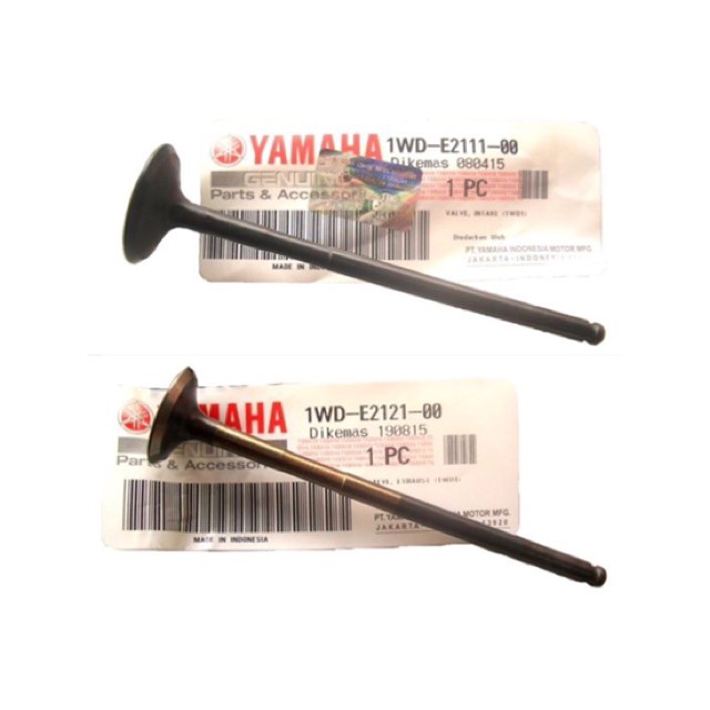 R25 R250 EXHAUST VALVE /INTAKE VALVE 100% ORIGINAL YAMAHA 1WD-E2111 ...