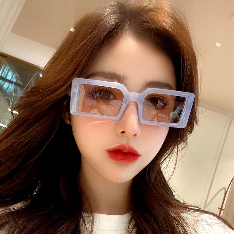 Cermin Mata Wanita Viral TikTok Fashion eyewear Rectangle Korean Style ...